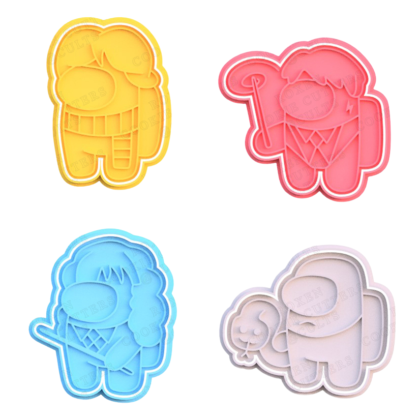 Harry Potter among us Pack de 4 cortadores – homeprint3d