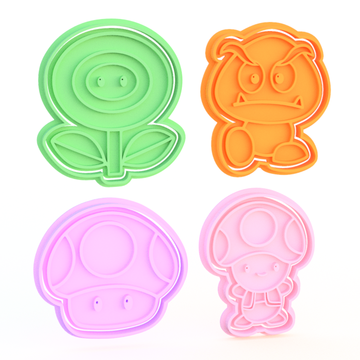 Super Mario Pack#2 de 4 cortadores – homeprint3d
