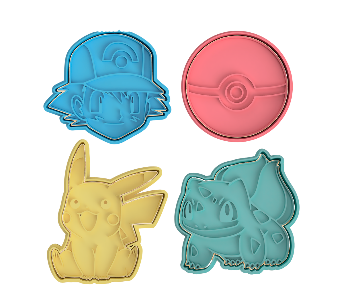 Pokemon #1 Pack de 4 cortadores – homeprint3d